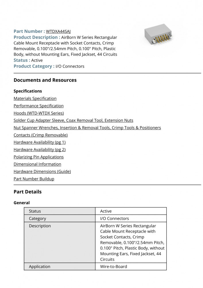 WTDXA44SAJ technical document image, page 1