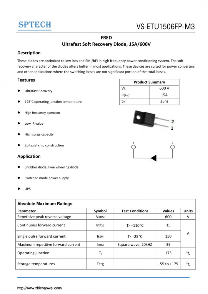 VS-ETU1506FP-M3 datasheet page 1