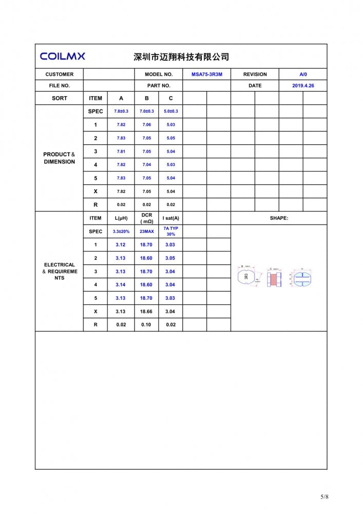 MSA75-3R3M specification page 5