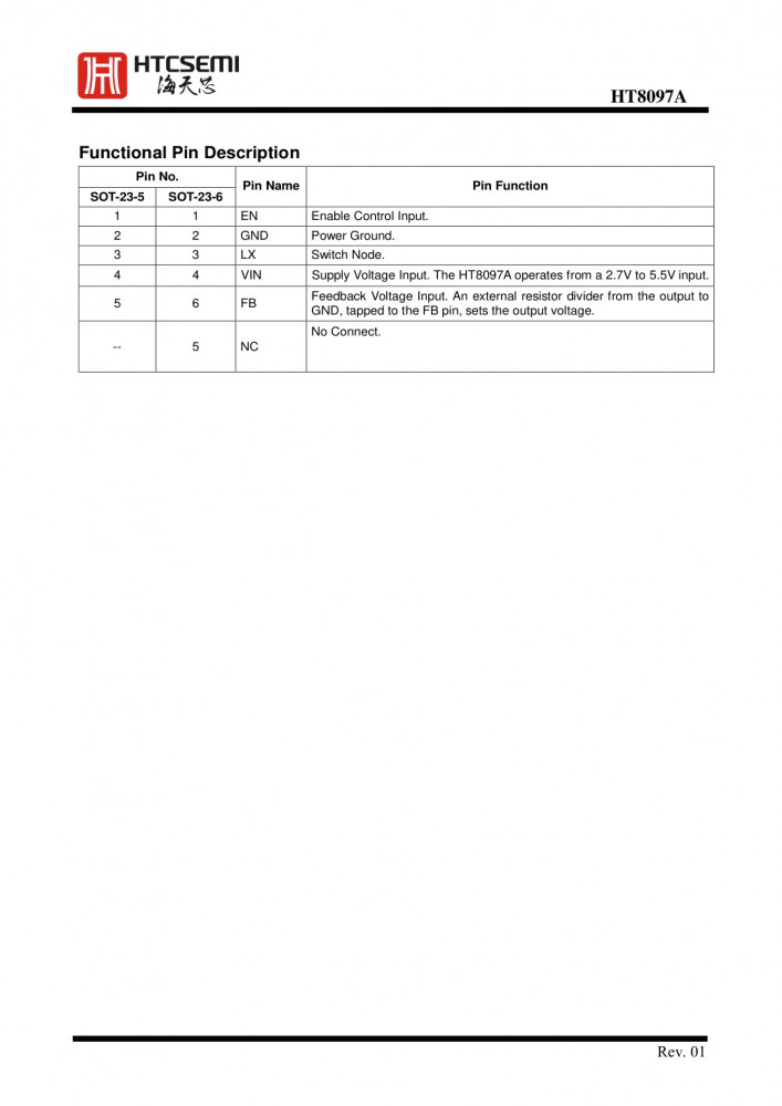 HT8097A datasheet page 2
