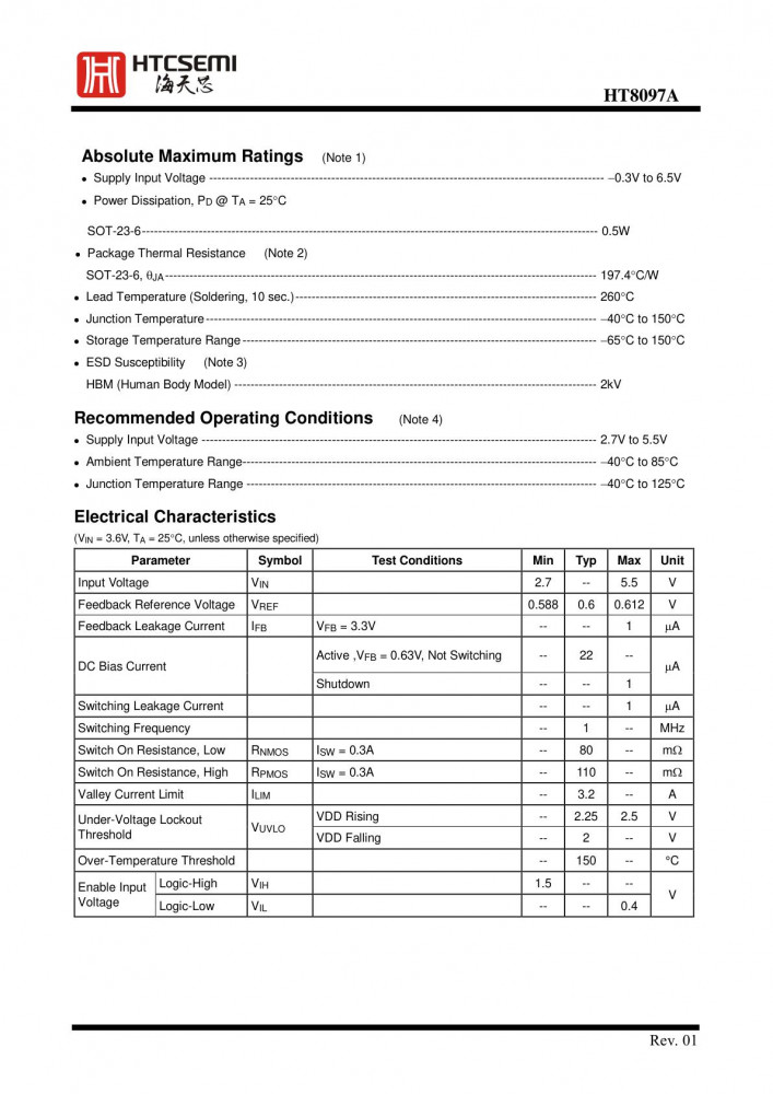 HT8097A datasheet page 5