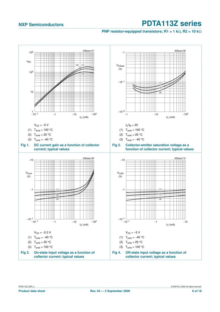 PDTA113Z datasheet page 7