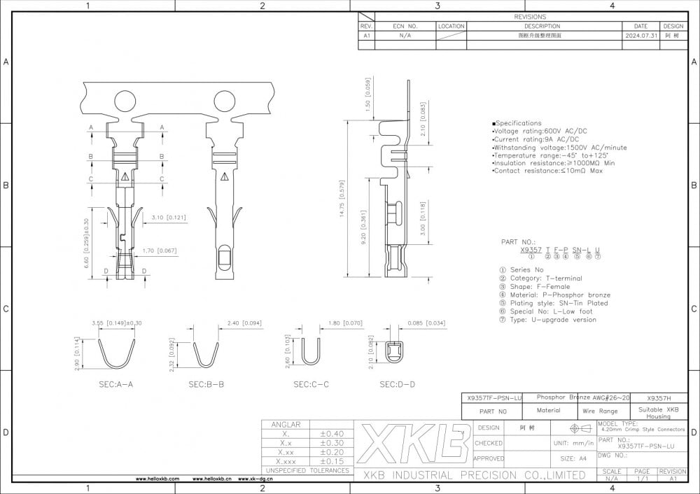 X9357TF-PSN-LU technical document preview