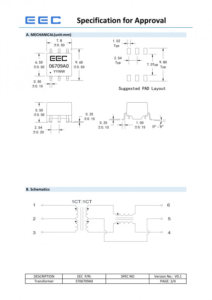 ST06709A0 specification page 3