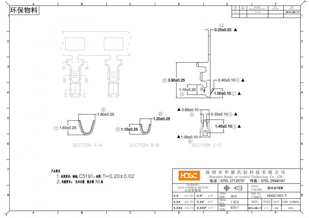 HDGC1501H-3P technical drawing page 2