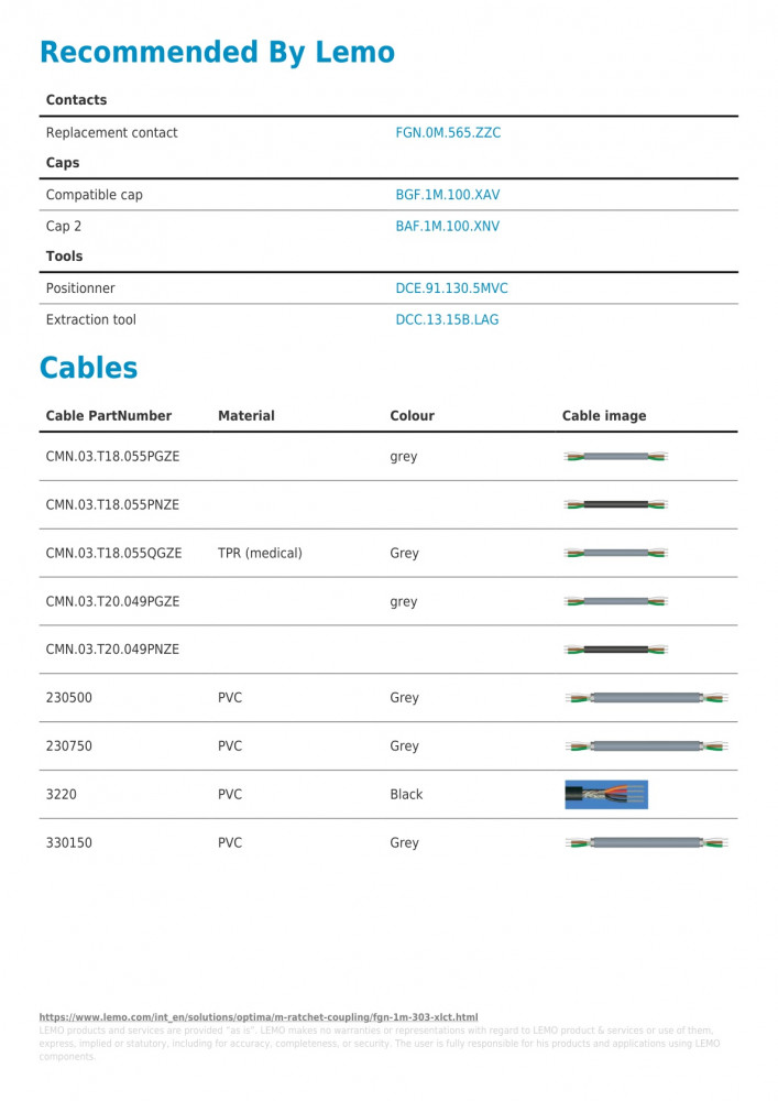 FGN.1M.303.XLCT technical document, page 4