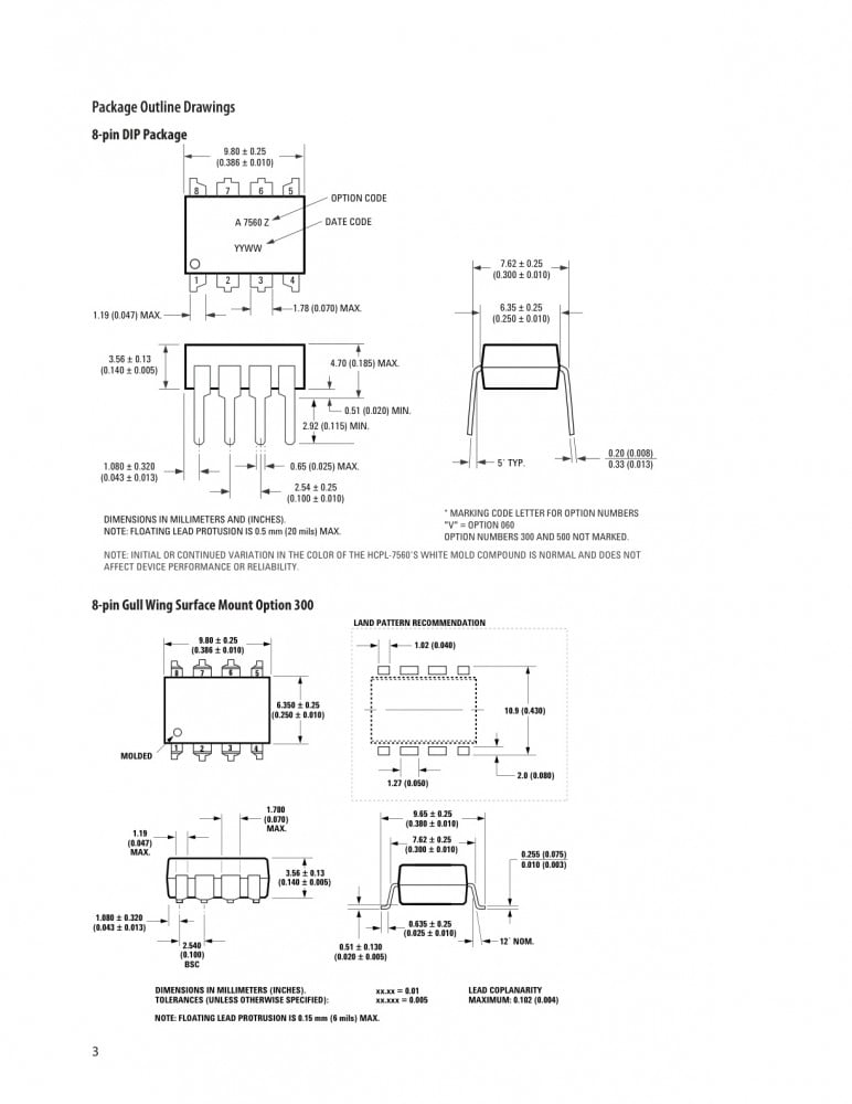 HCPL-7560 datasheet page 3