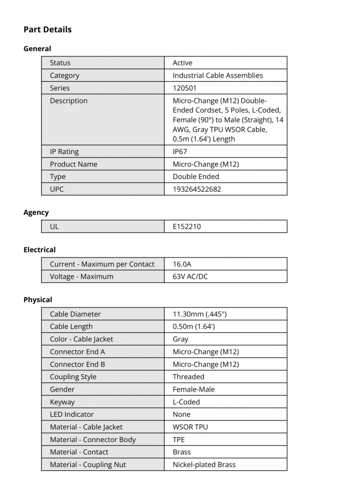Molex packaging drawing page image 2