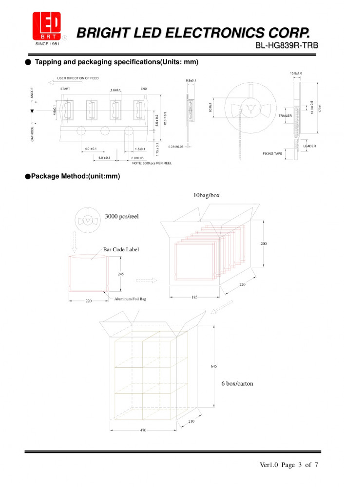BL-HG839R-TRB datasheet page 3