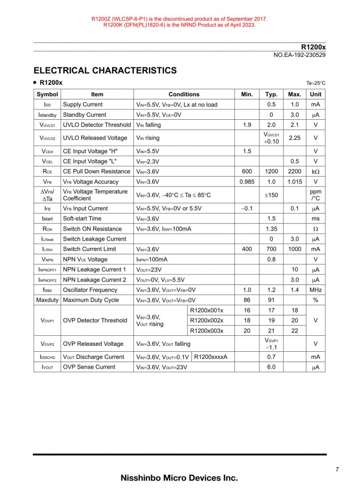 R1200x datasheet page 7