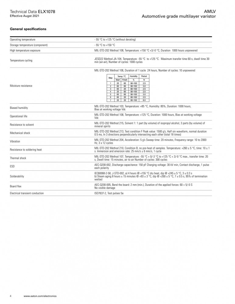 AMLV datasheet page 4