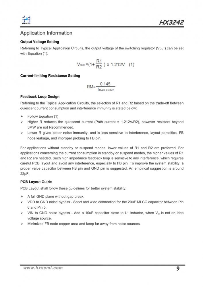 HX3242 datasheet page 9