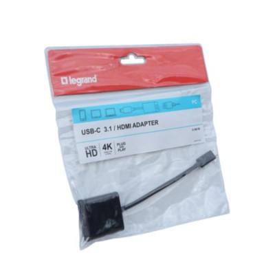Type-C USB 3.1 male to HDMI female adaptor - in plastic bag with hook for sale