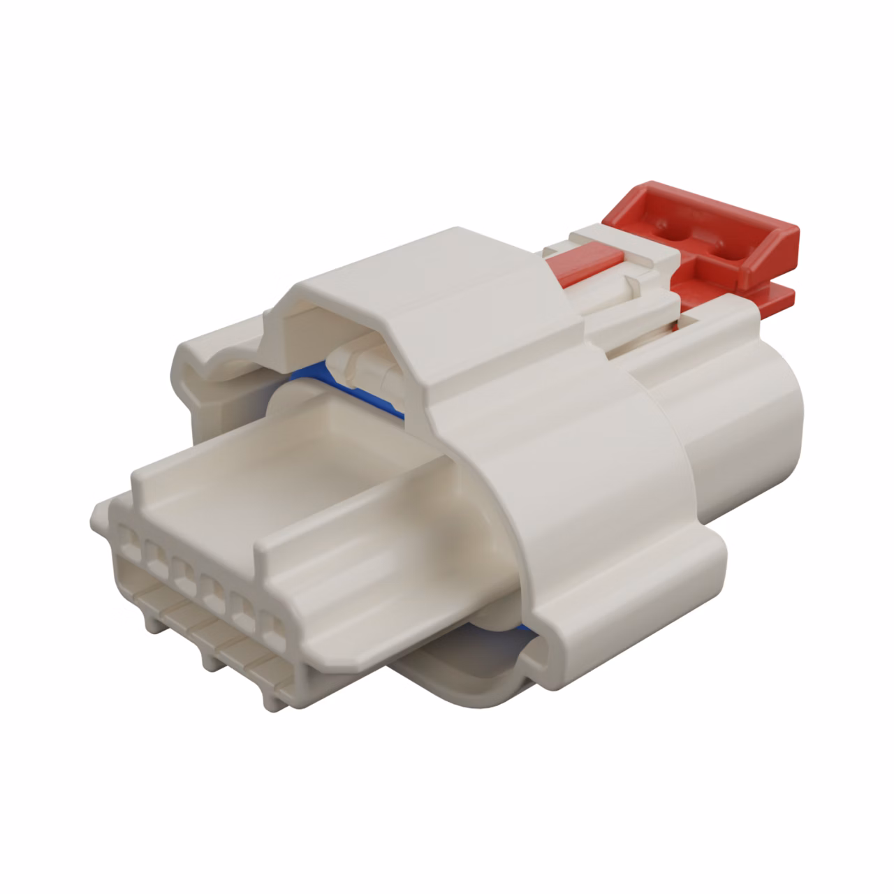 Squba Sealed Receptacle Assembly with CPA, 1.80mm Pitch, Single Row, 6 Circuits, Natural for sale