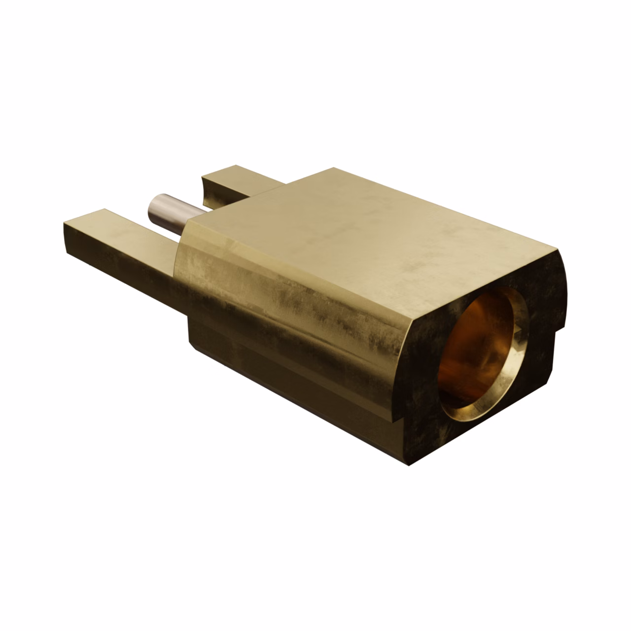SSMCX Jack, Straight, PCB Receptacle, Edge Mount, Brass Body, Gold (Au) Plated, Tray, 50 Ohms for sale