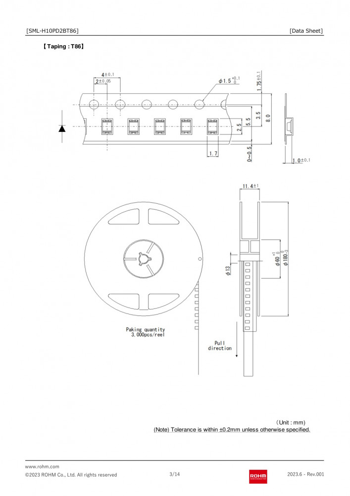 SML-H10PD2BT86 technical document page 3