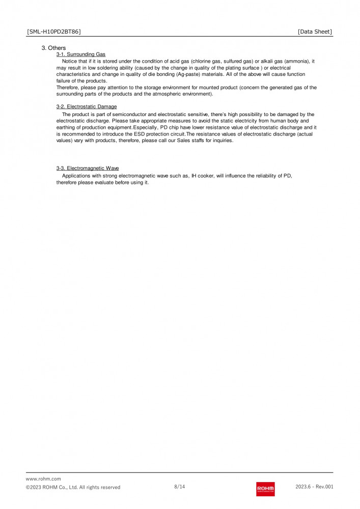 SML-H10PD2BT86 technical document page 8