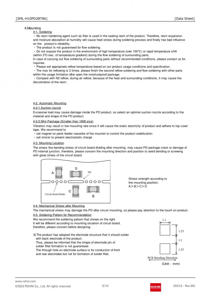 SML-H10PD2BT86 technical document page 9