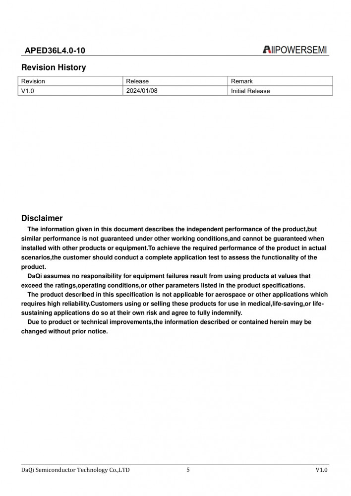 APED36L4.0-10 datasheet page 5