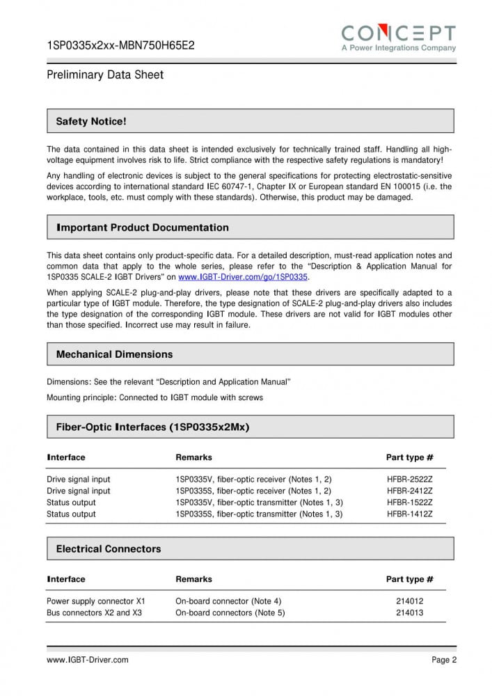 1SP0335V2M1-MBN750H65E2 datasheet page 2