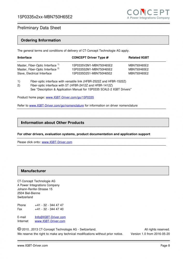 1SP0335V2M1-MBN750H65E2 datasheet page 8