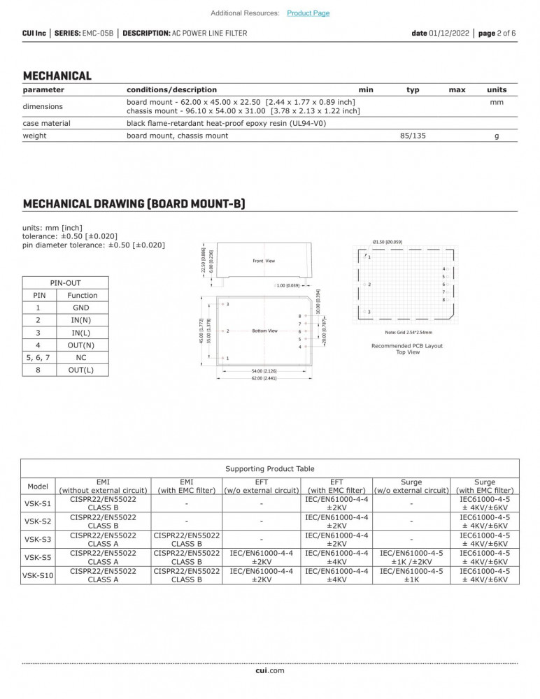 EMC-05B-T datasheet page 2