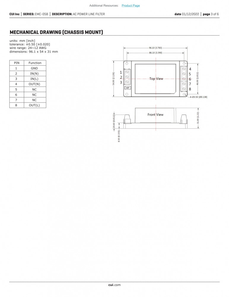 EMC-05B-T datasheet page 3