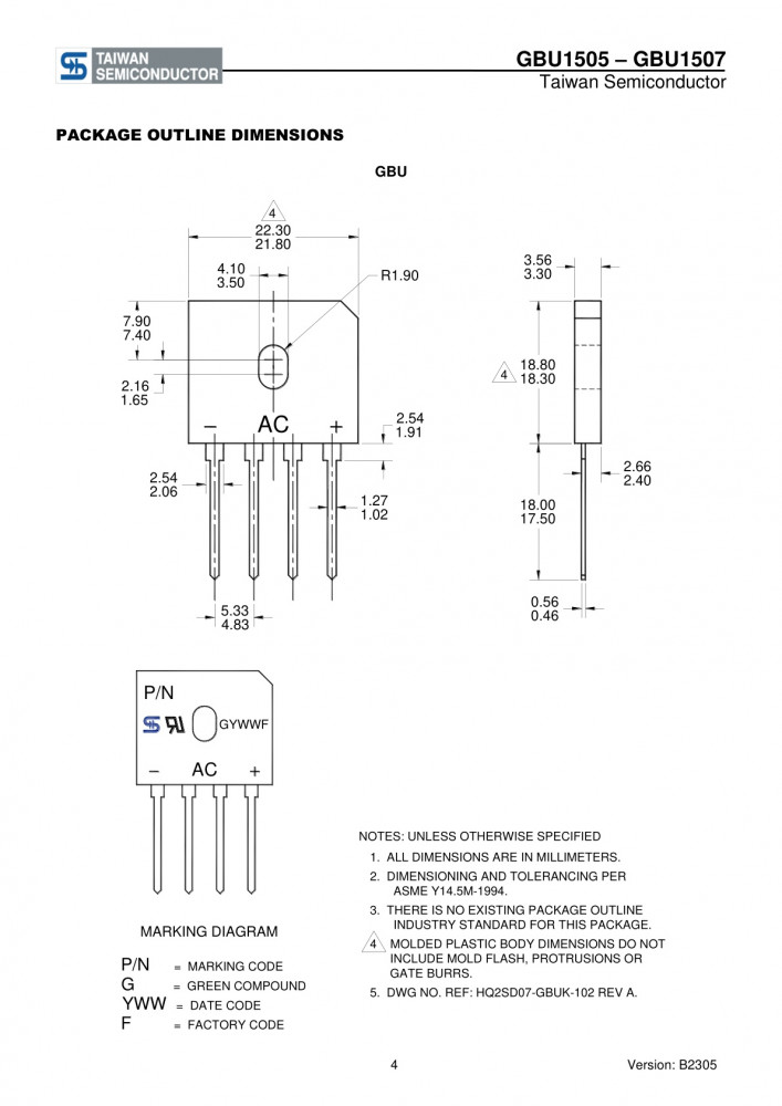 GBU1506 datasheet page 4