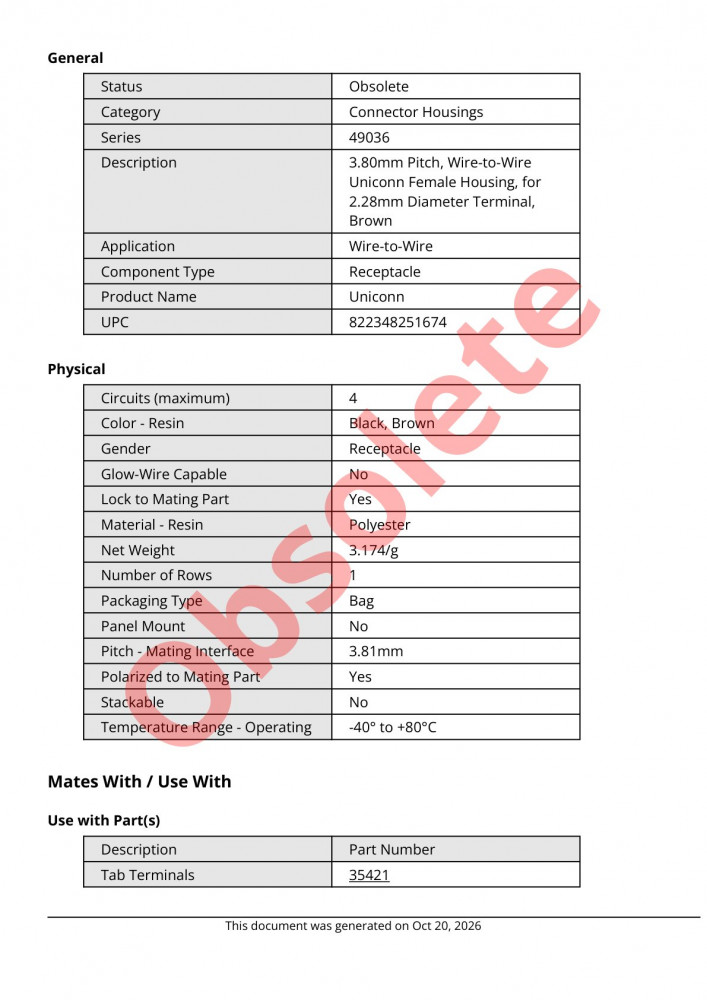 Molex 490360417 product document preview, page 2