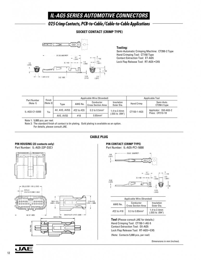 JAE IL-AG5 series datasheet page 5