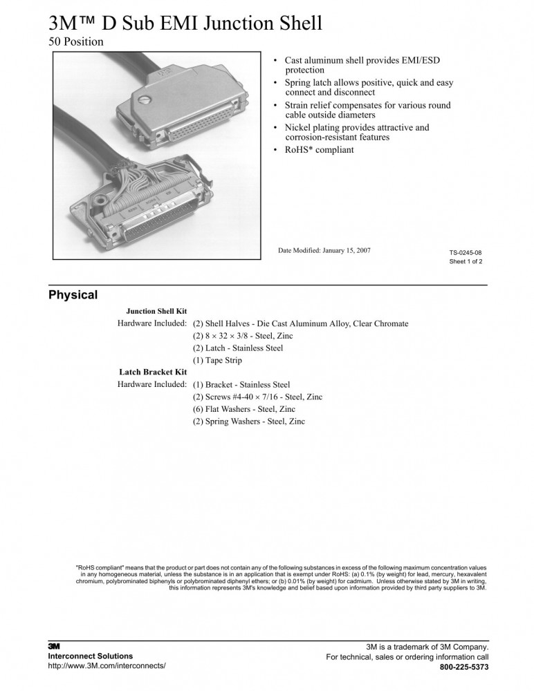 3M TS-0245 technical document sheet 1