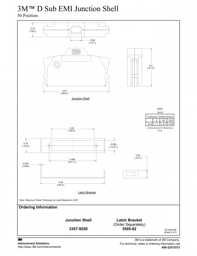 3M TS-0245 technical document sheet 2