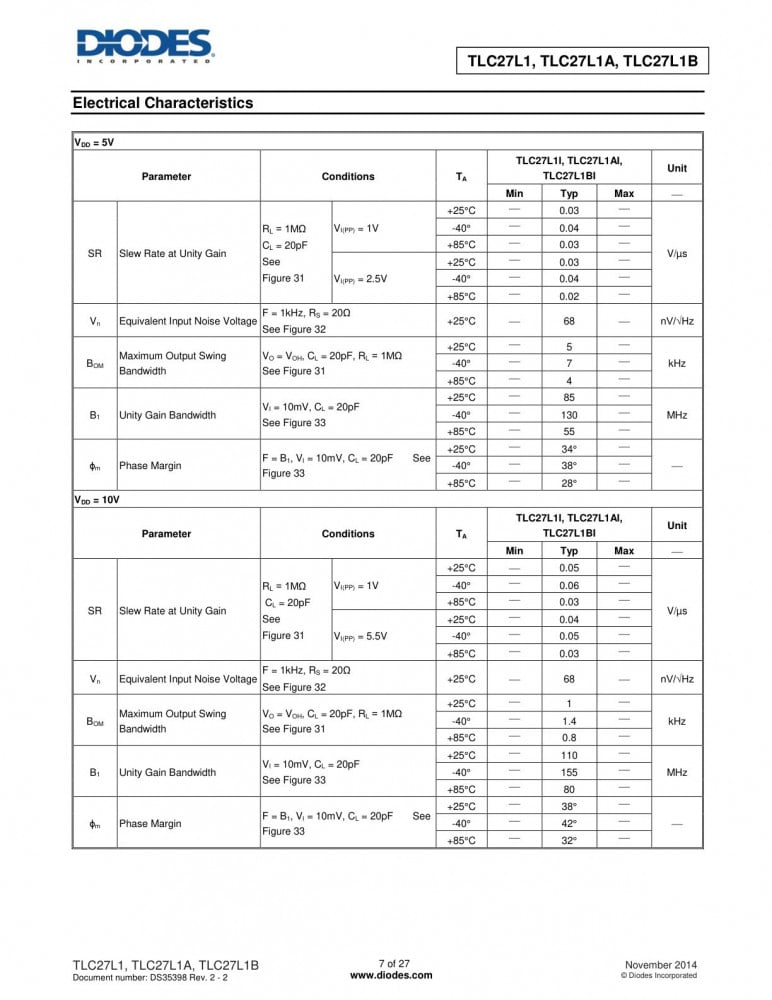 TLC27L1BIS-13 datasheet page 7