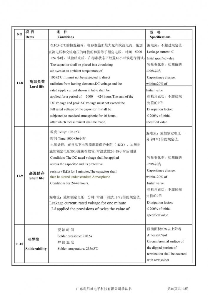 03EC0575 specification page 10