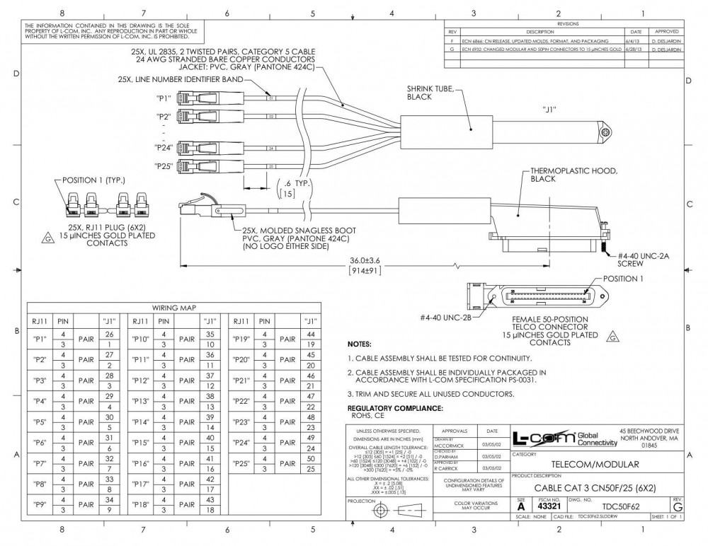 TDC50F62 technical drawing and wiring map