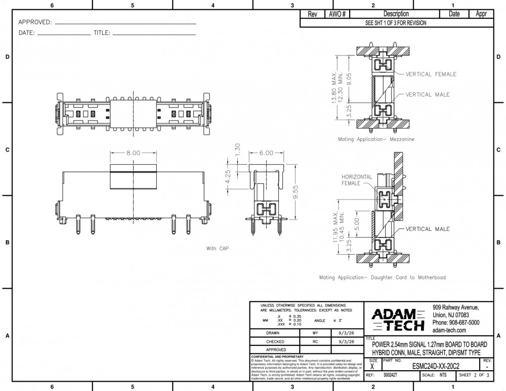 ADAM TECH ESMC24D family drawing, sheet 2