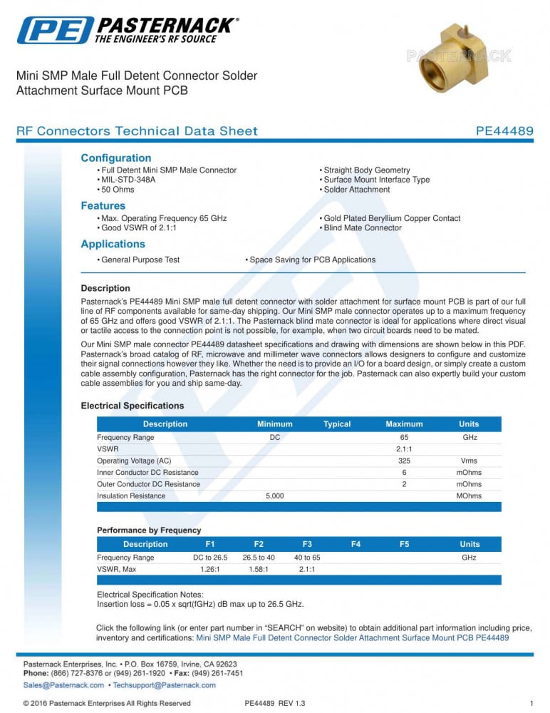 PE44489 technical document page 1