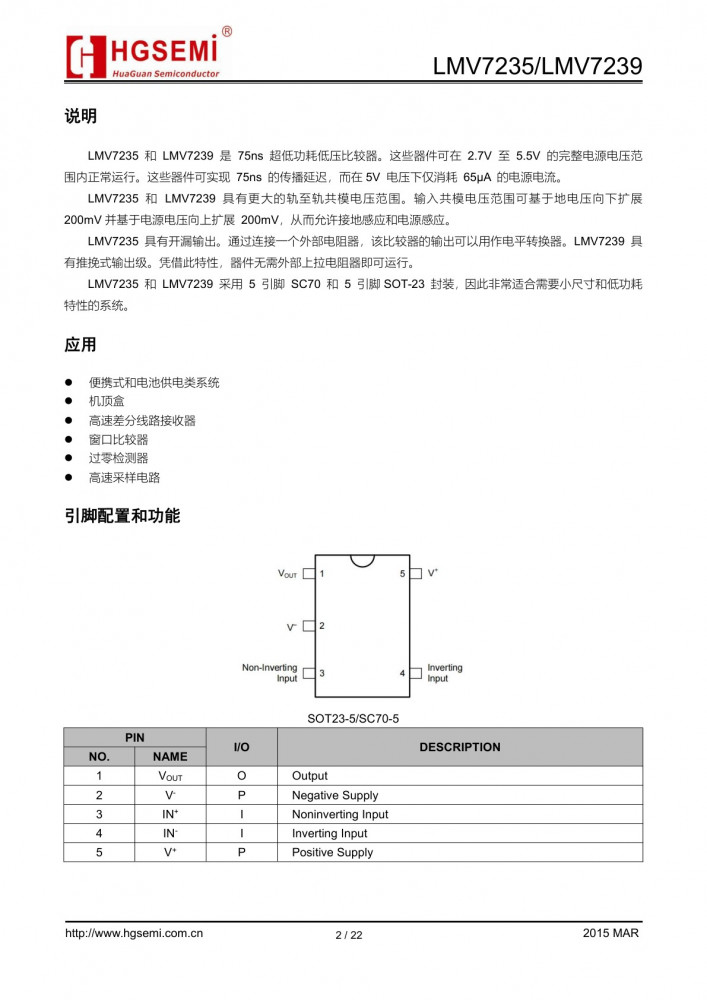 LMV7239M5/TR datasheet page 2