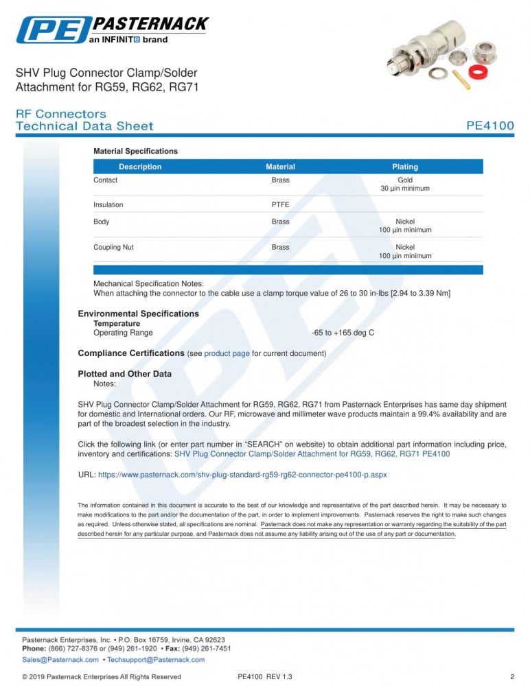 PE4100 datasheet page 2