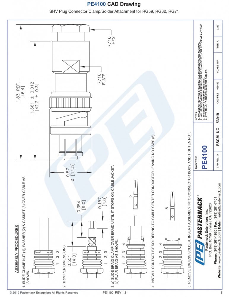 PE4100 datasheet page 3