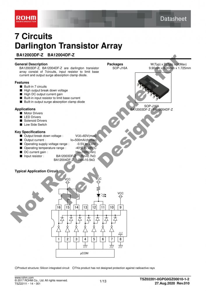 BA12003DF-ZE2 datasheet page 1