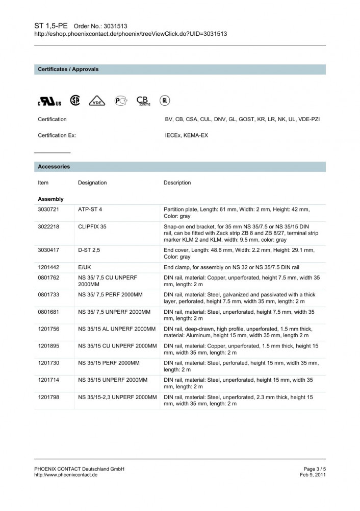 Phoenix Contact ST 1,5-PE 3031513 technical document page 3