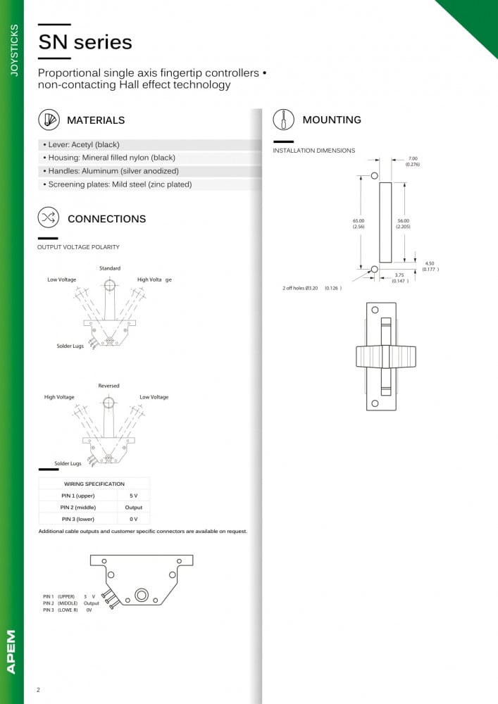 APEM SN101SS datasheet page 2