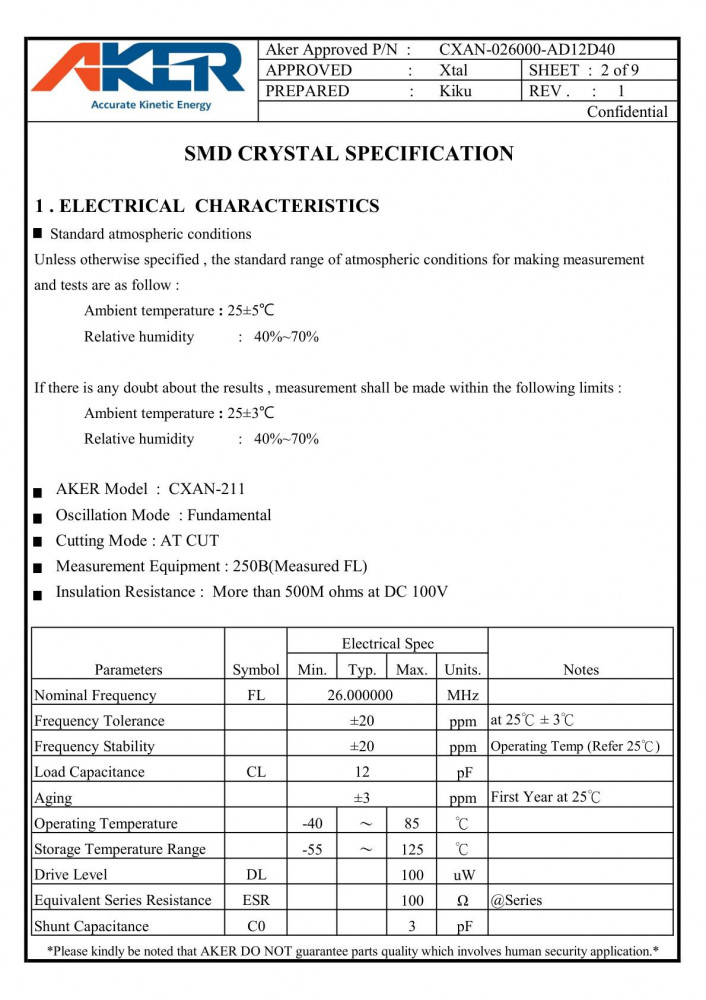 CXAN-026000-AD12D40 approval sheet page 3
