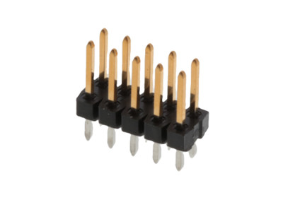 C-Grid III PCB Header, 2.54mm Pitch, Through Hole, Single Row, Right-Angle, 5 Circuits, 0.38µm Gold (Au) Plating