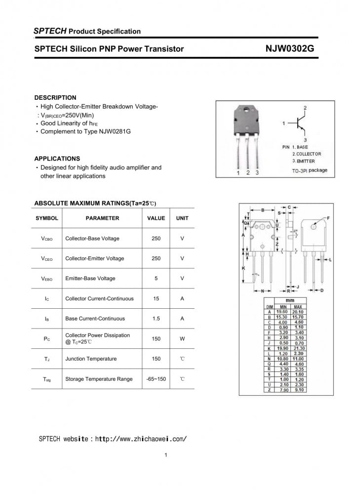 NJW0302G technical document page 1