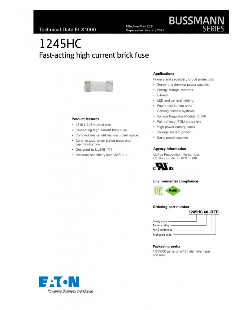 EATON 1245HC datasheet page 1