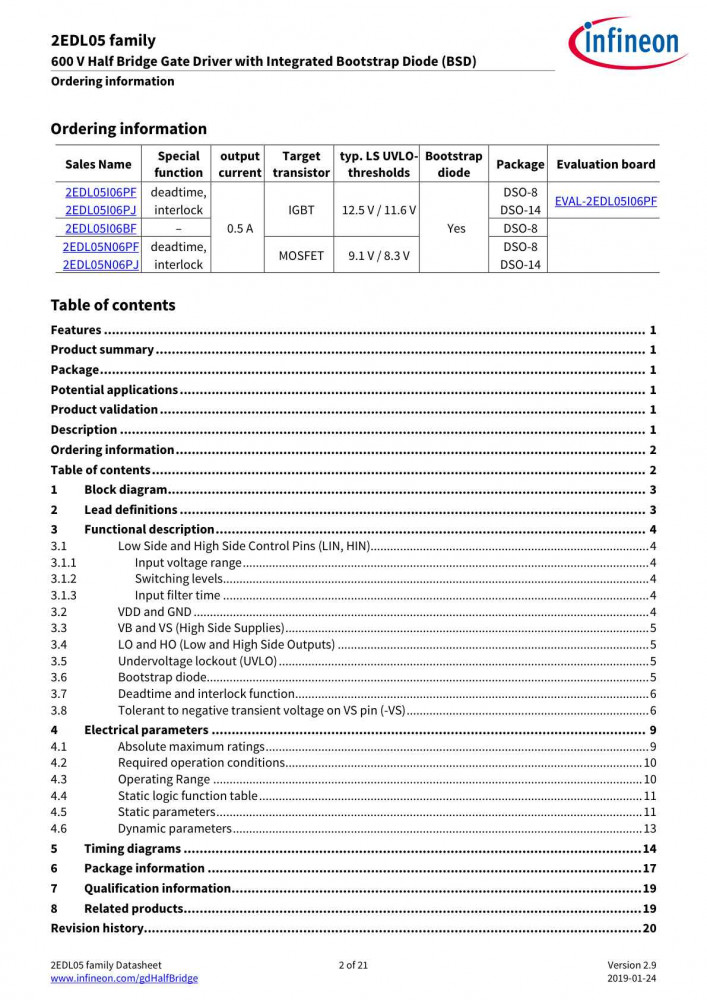 2EDL05N06PF datasheet page 2