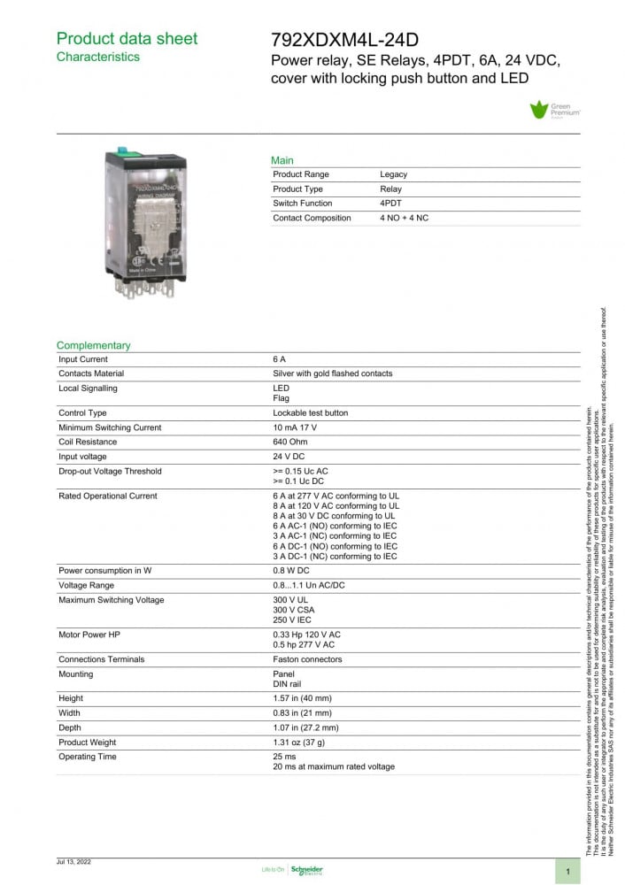 792XDXM4L24D technical document page 1