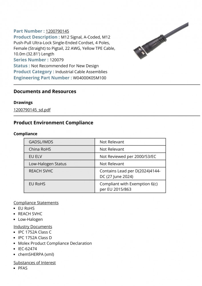 Molex drawing preview, page 1